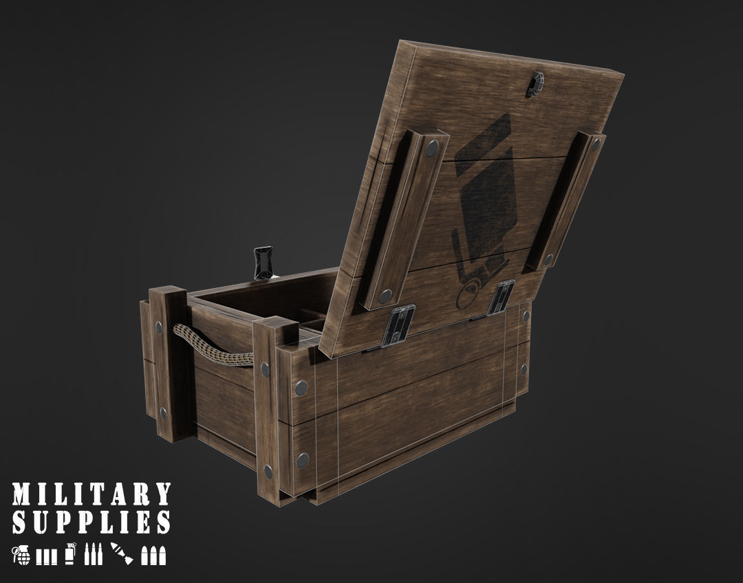 3D model Military Supplies Pack - Smoke Grenade Boxes VR / AR / low ...