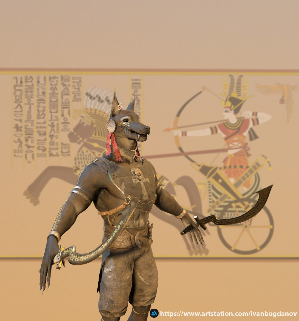 Anubis 3D model rigged | CGTrader