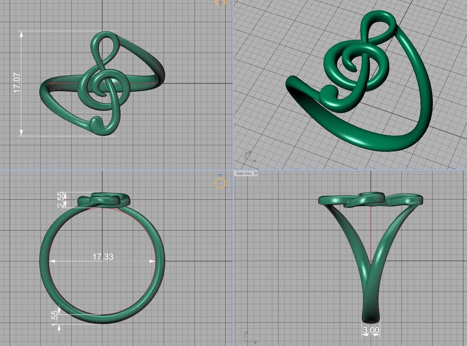 Music Note Treble Clef Note Set 3D Model Collection | CGTrader