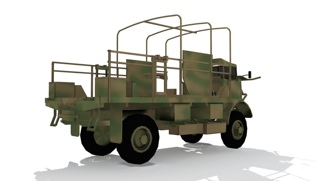 3D model Bedford QL Military Truck VR / AR / low-poly | CGTrader