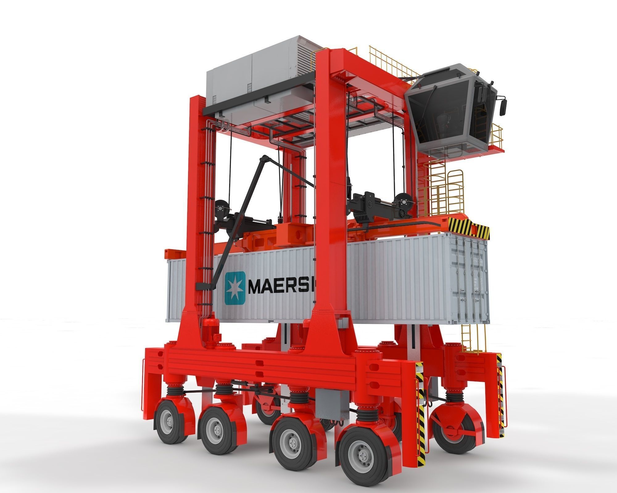 Container Handler and Straddle Carrier 3D Model Collection | CGTrader