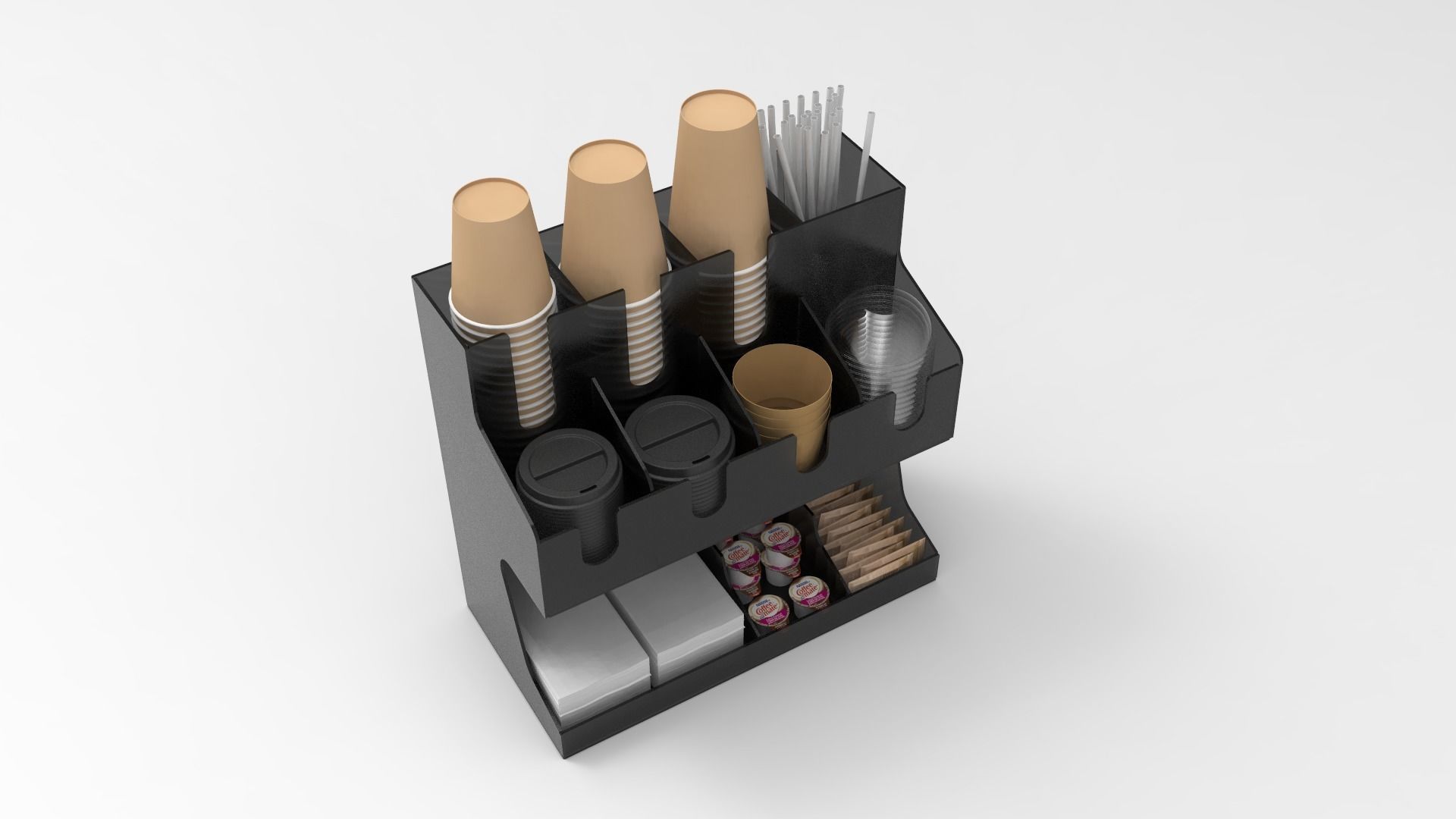 Coffee Condiment Organizer 3D model | CGTrader