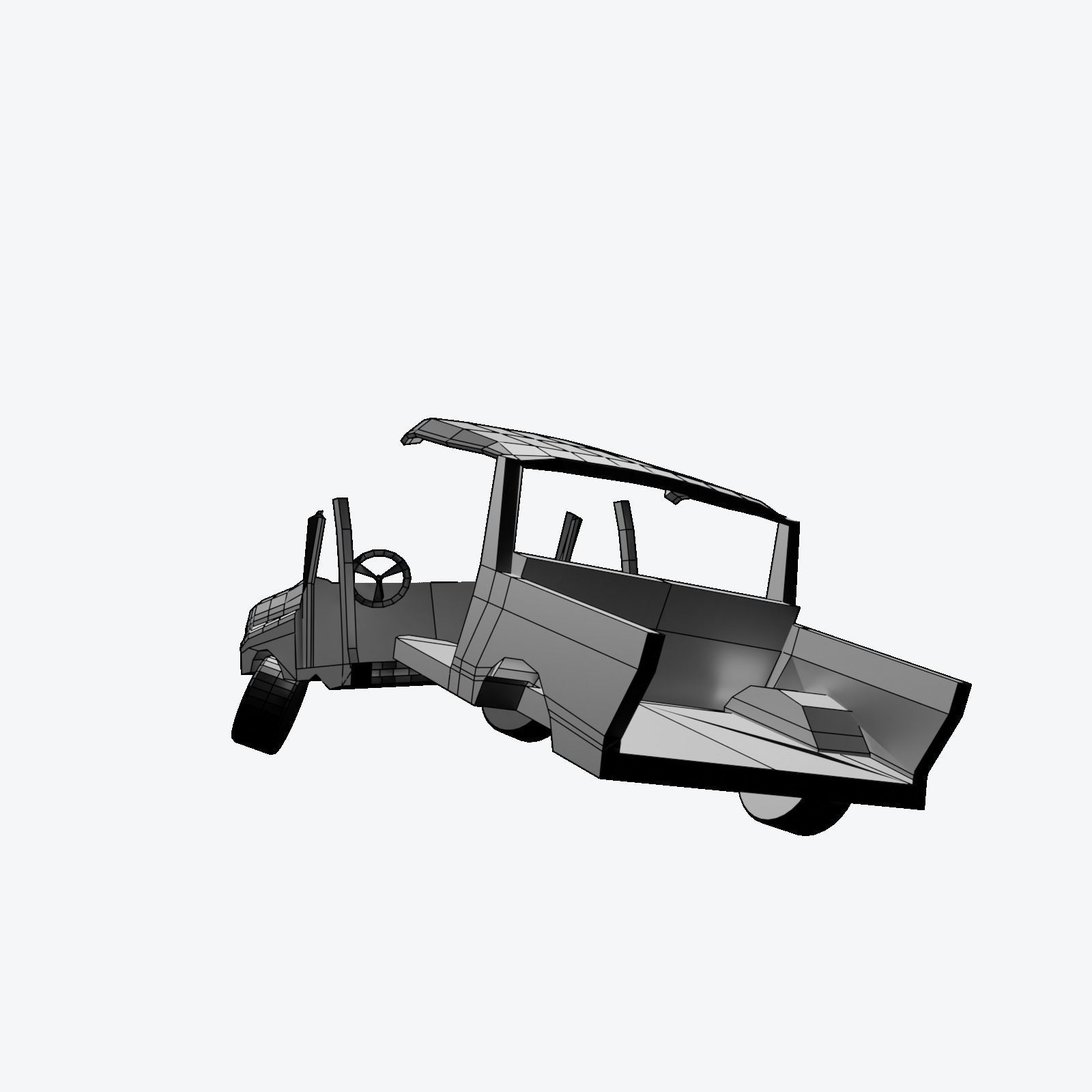3D model Car wreck low poly VR / AR / low-poly | CGTrader