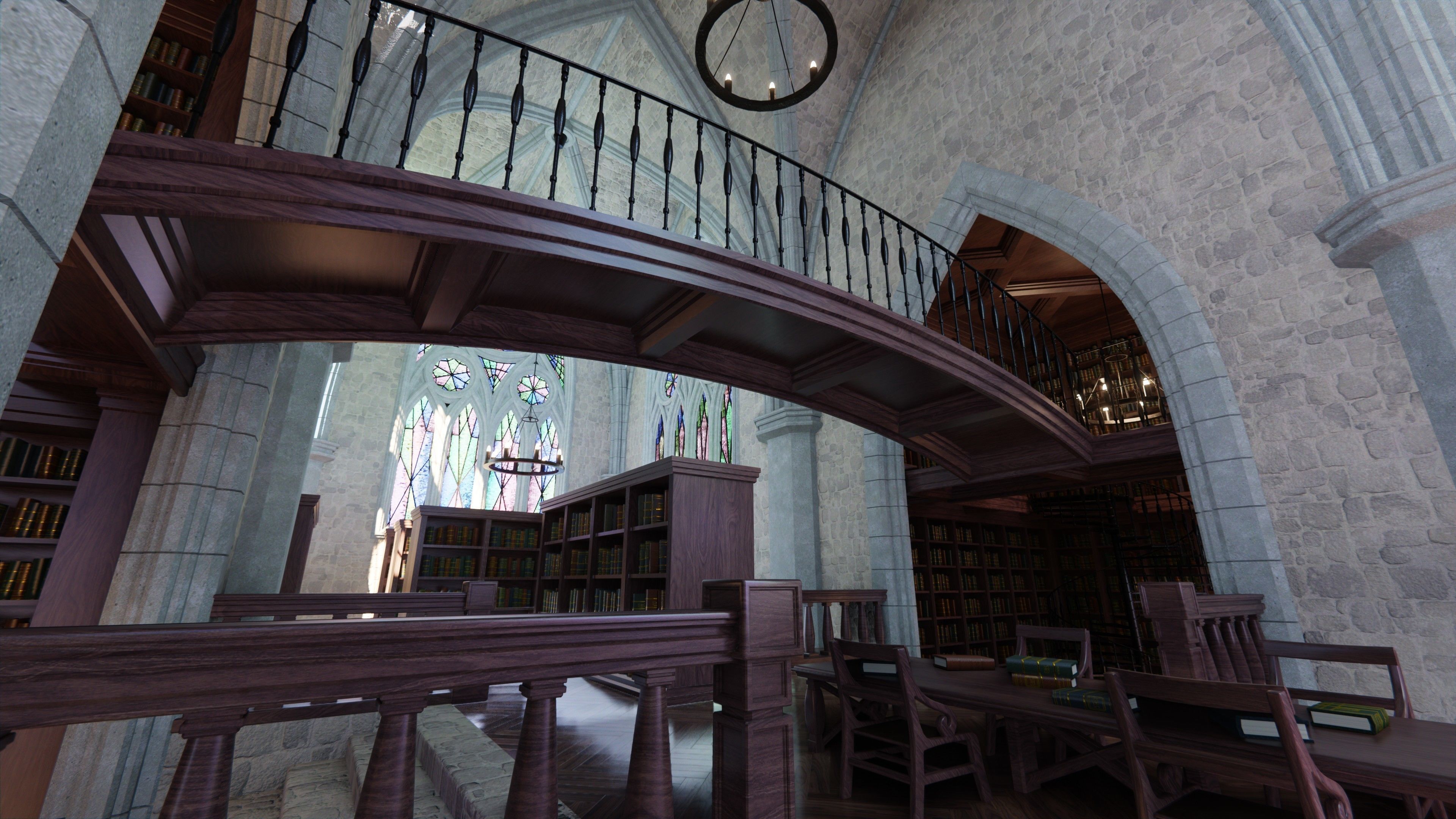 3D model Classic Library for Blender Eevee and Cycles VR / AR / low ...