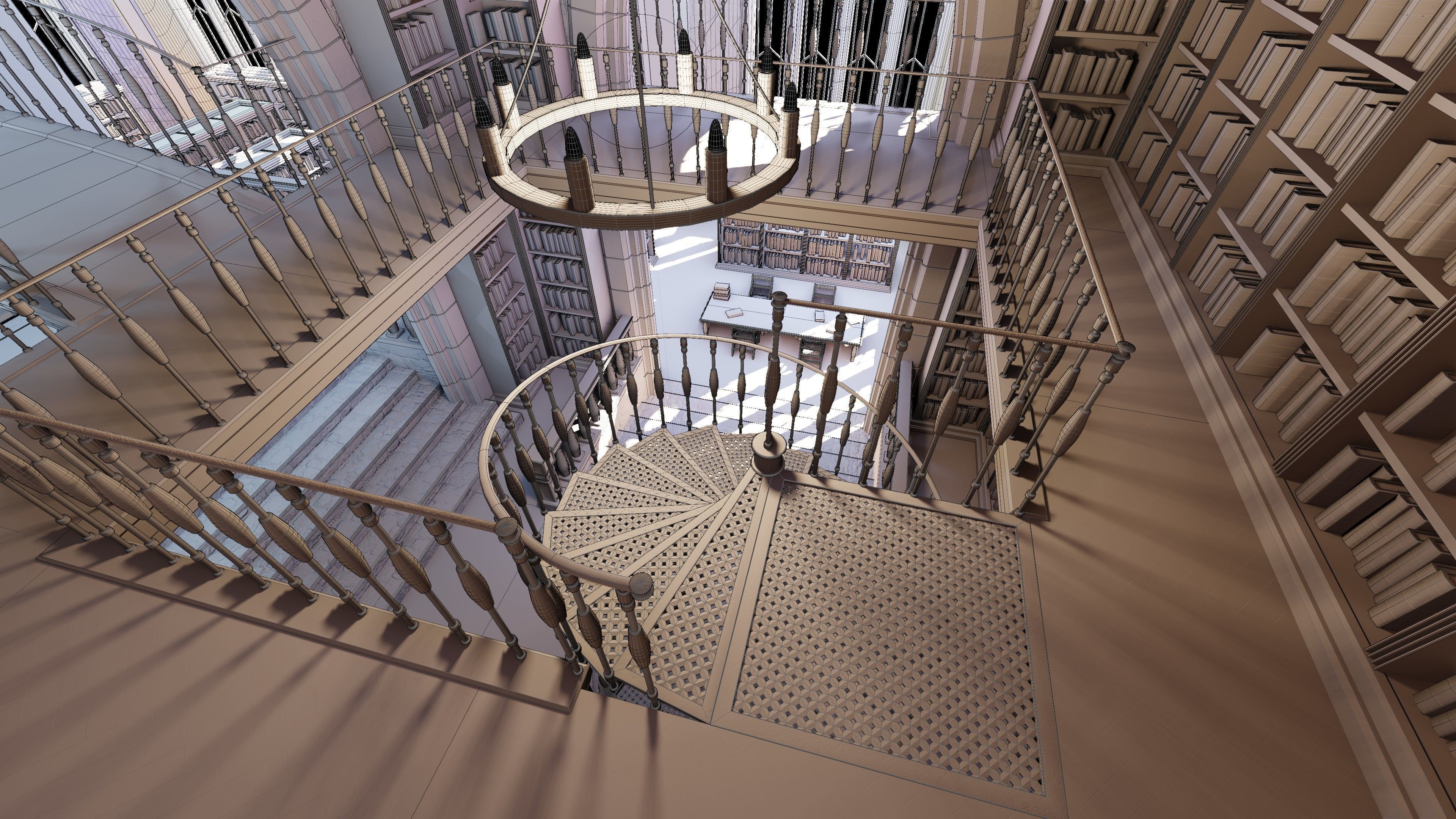 3D model Classic Library for Blender Eevee and Cycles VR / AR / low ...