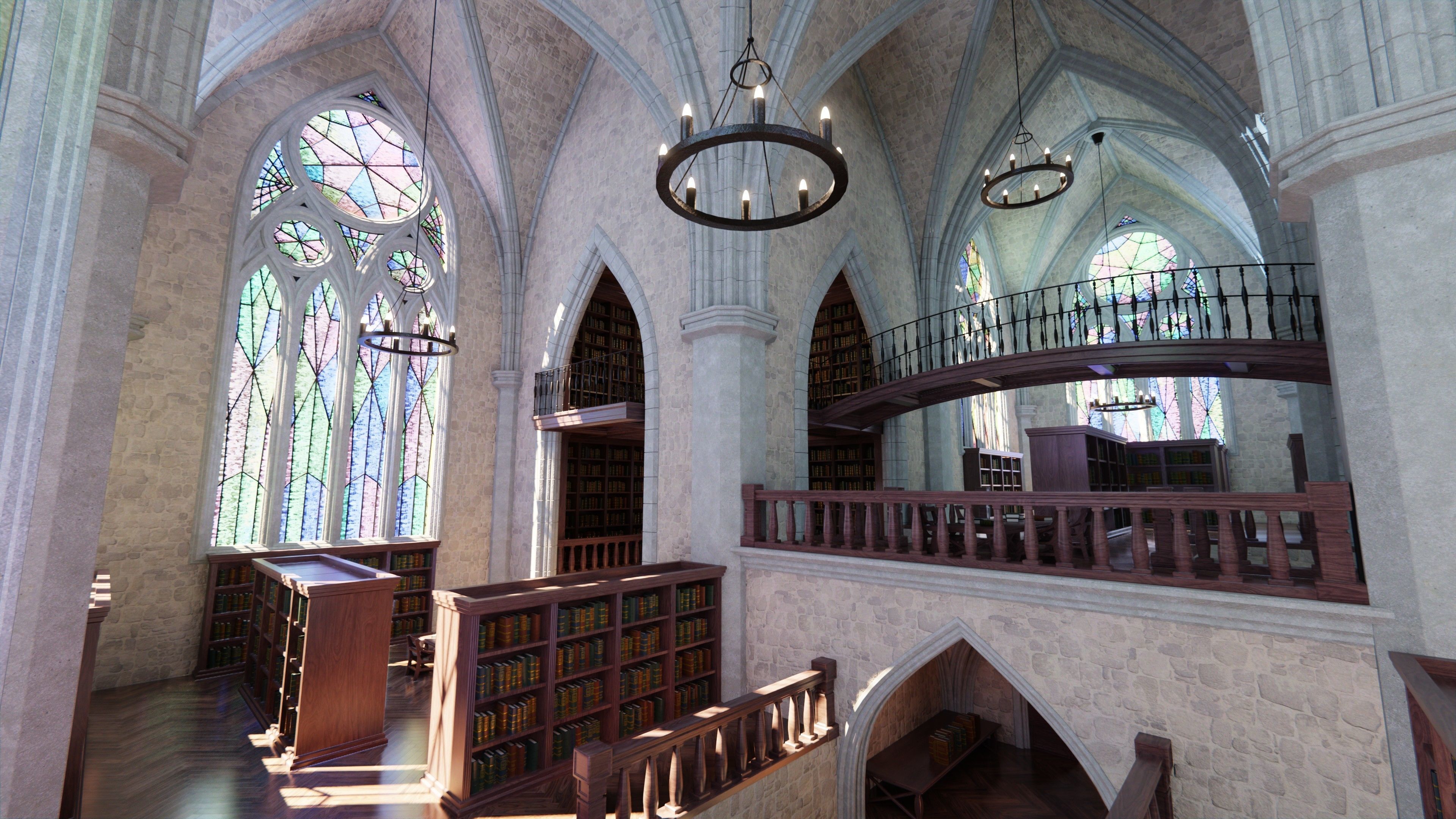 3D model Classic Library for Blender Eevee and Cycles VR / AR / low ...