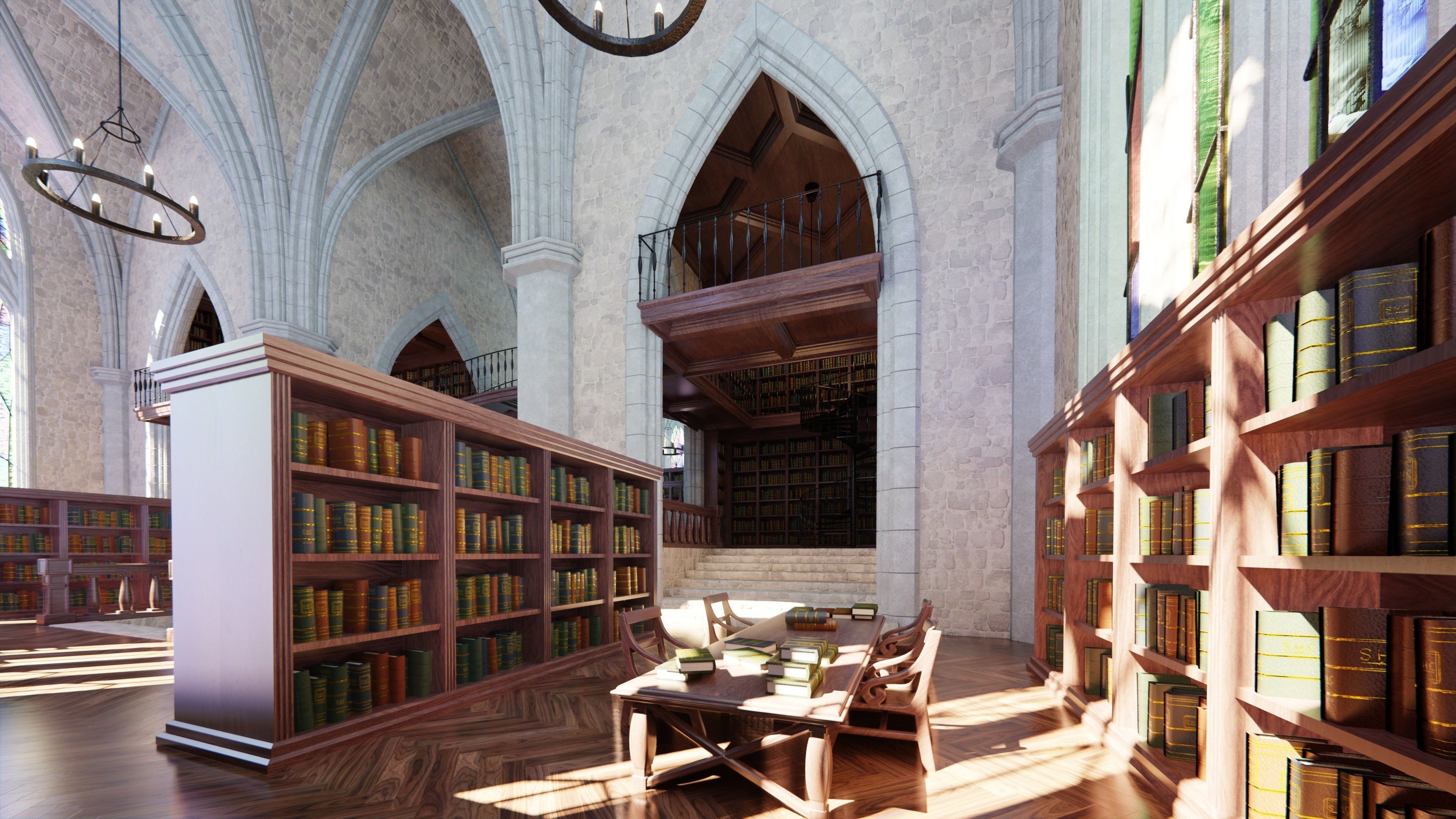 3D model Classic Library for Blender Eevee and Cycles VR / AR / low ...