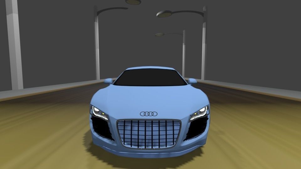 audi model car road free 3D model animated | CGTrader