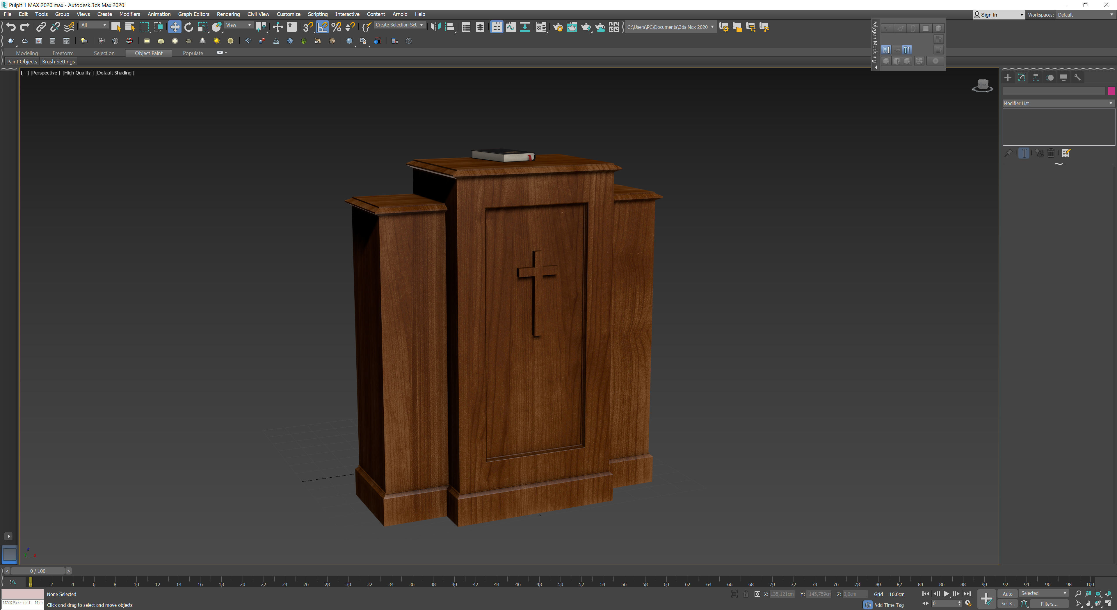 3D model Church Podium 2 VR / AR / low-poly | CGTrader