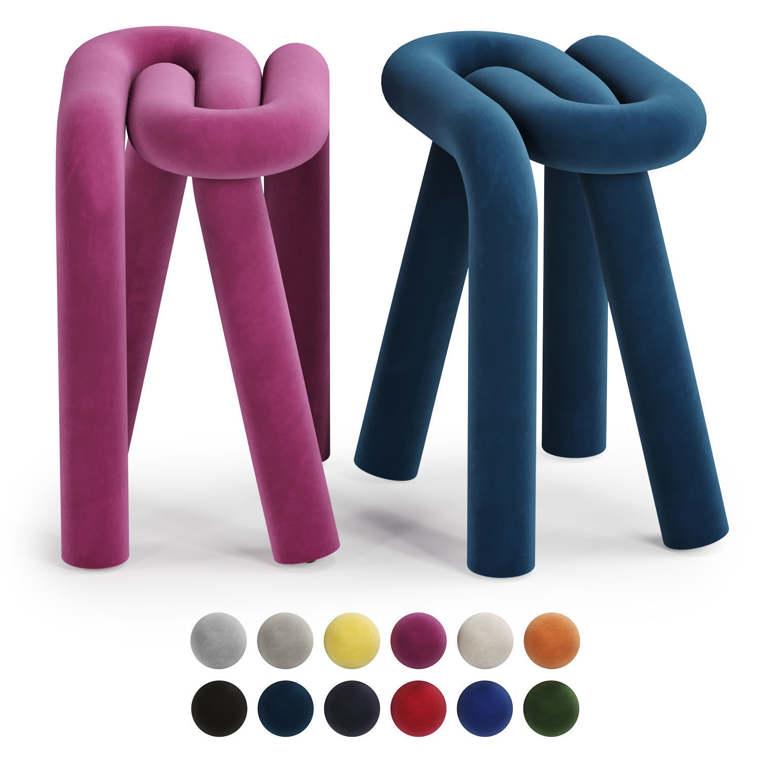 Bold stool by mustache 3D model MAX OBJ FBX STL