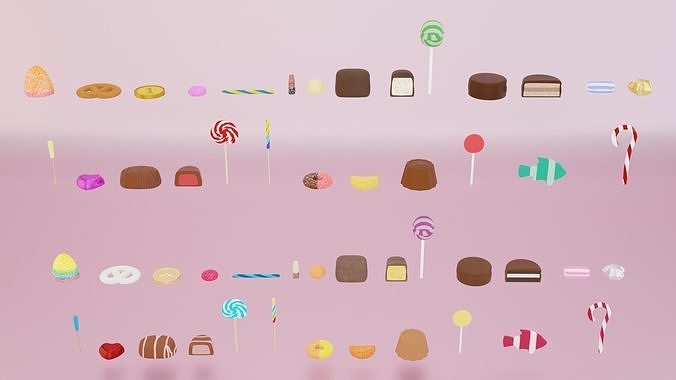 3D model Candy sweets and candies VR / AR / low-poly | CGTrader