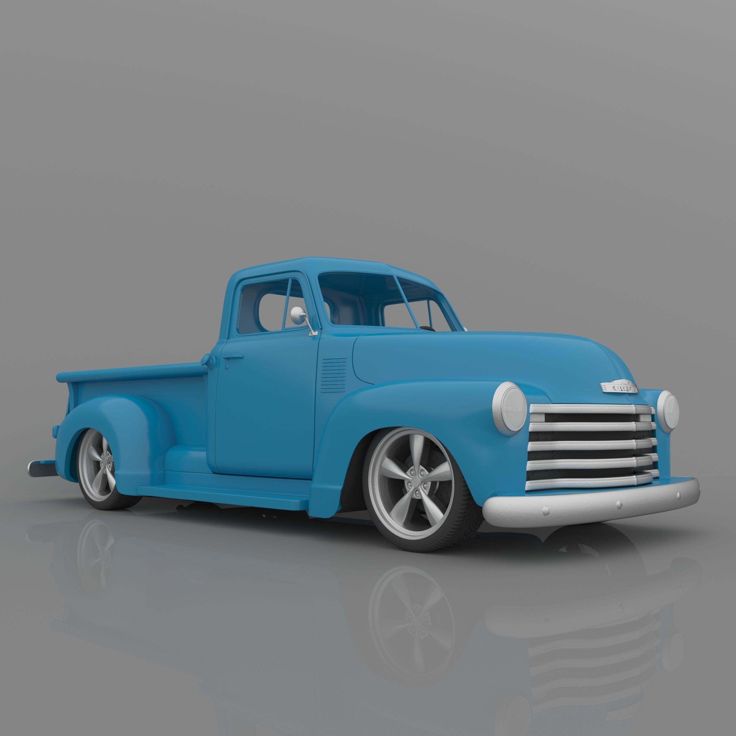 Chevrolet 3100 Pickup 1950 Classic for 3D Printing STL File 3D model 3D ...
