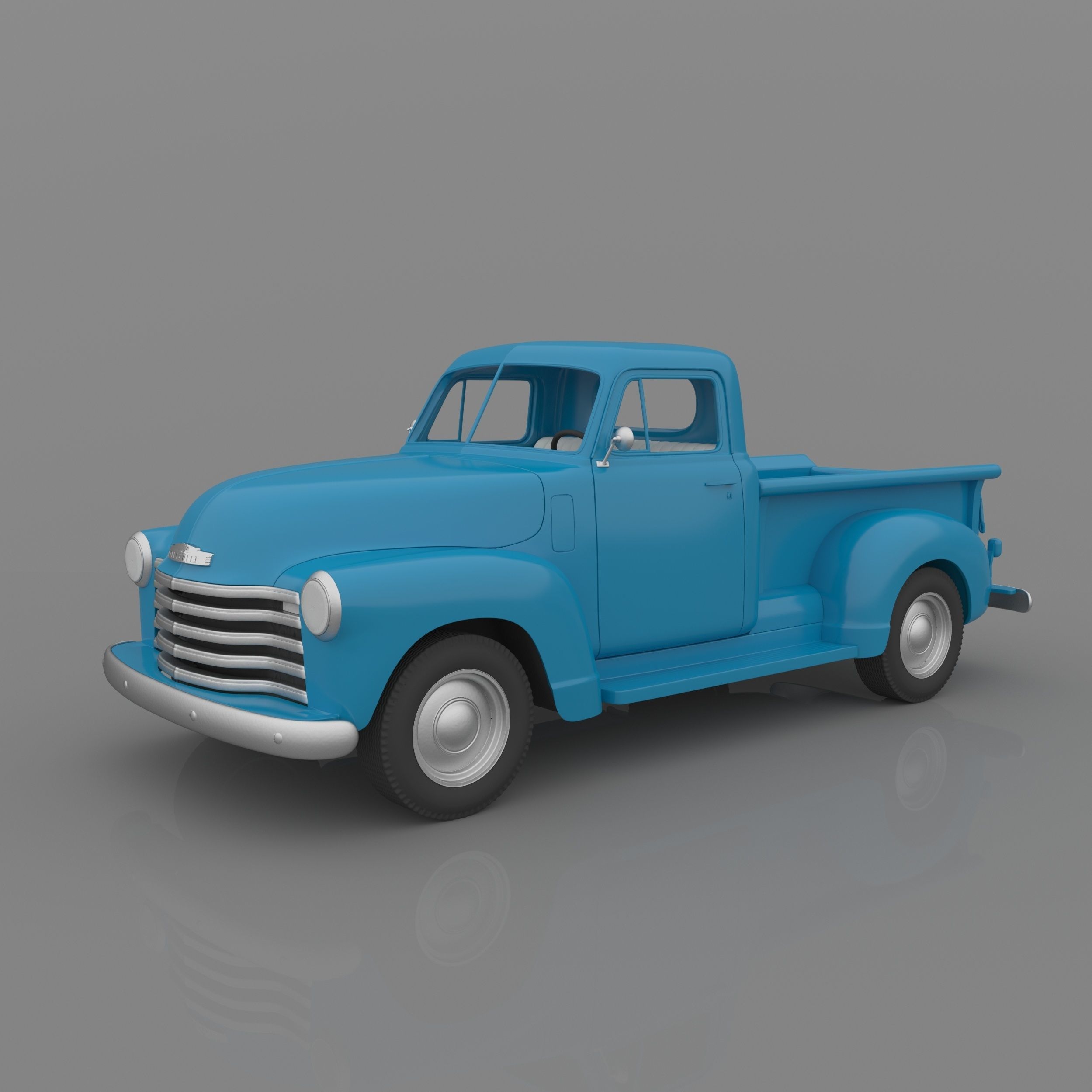 Chevrolet 3100 Pickup 1950 Classic for 3D Printing STL File 3D model 3D ...