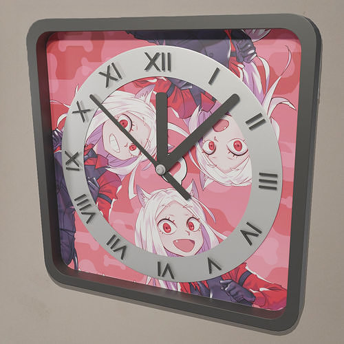 QUARTZ Wall Clock with Image 3D model | CGTrader