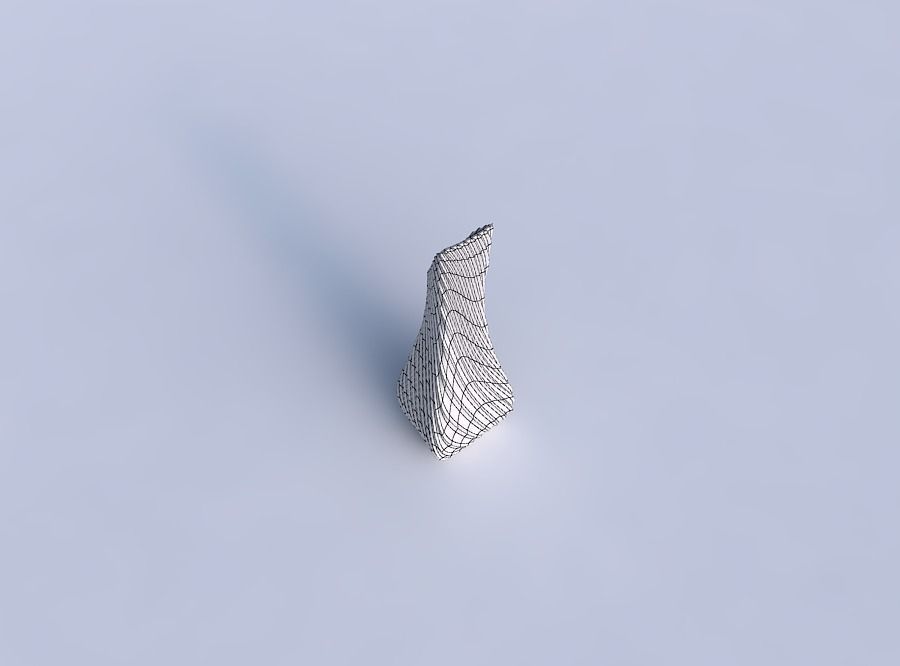 Vase top bent rectangle 2 with bent extruded lines 3 3D model 3D ...
