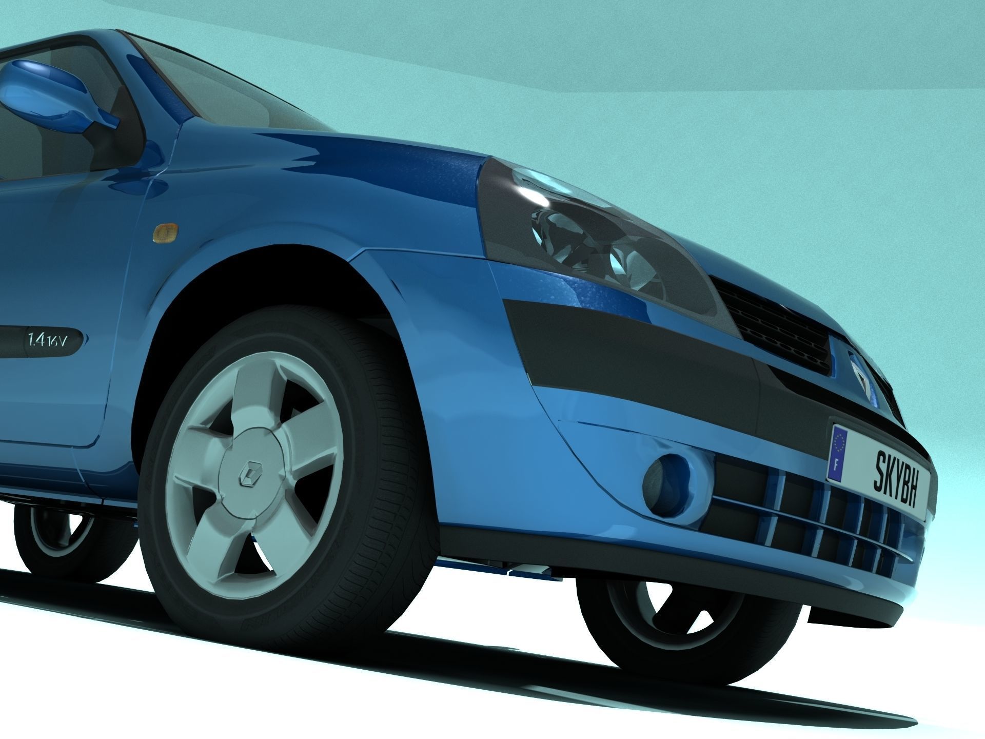 3D model Renault Clio II 2001 3 doors VR / AR / low-poly | CGTrader