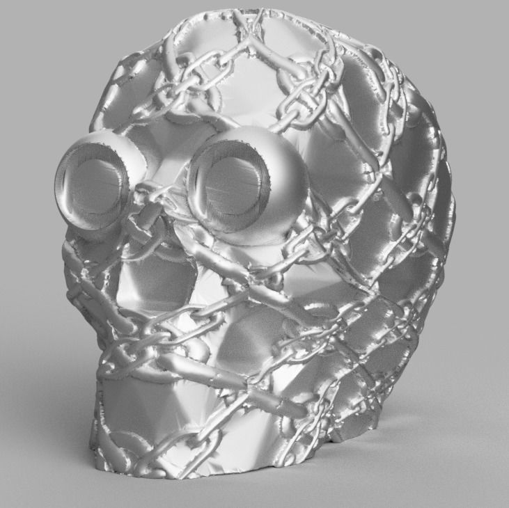 Skull chain 3D model 3D printable | CGTrader