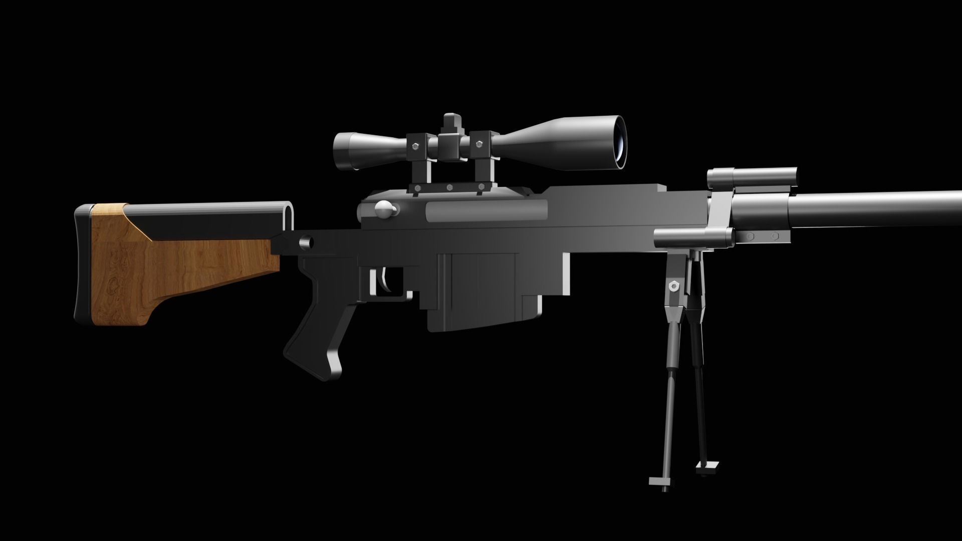 Hecate 2 sniper rifle free VR / AR / low-poly 3D model | CGTrader