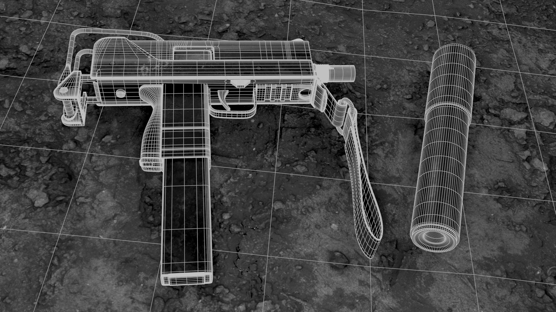 INGRAM M10 SMG - 4k textures 3D model | CGTrader