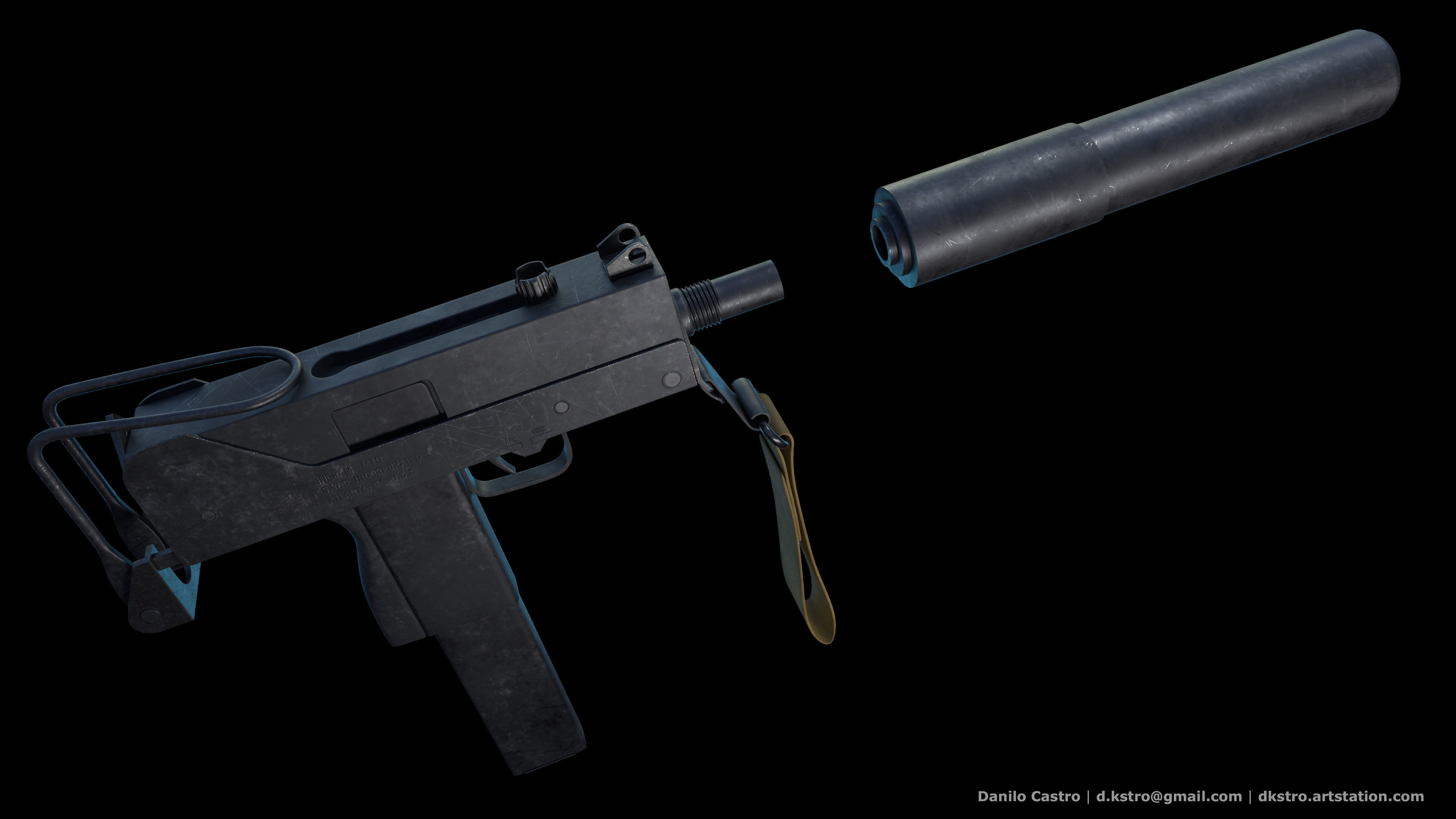INGRAM M10 SMG - 4k textures 3D model | CGTrader