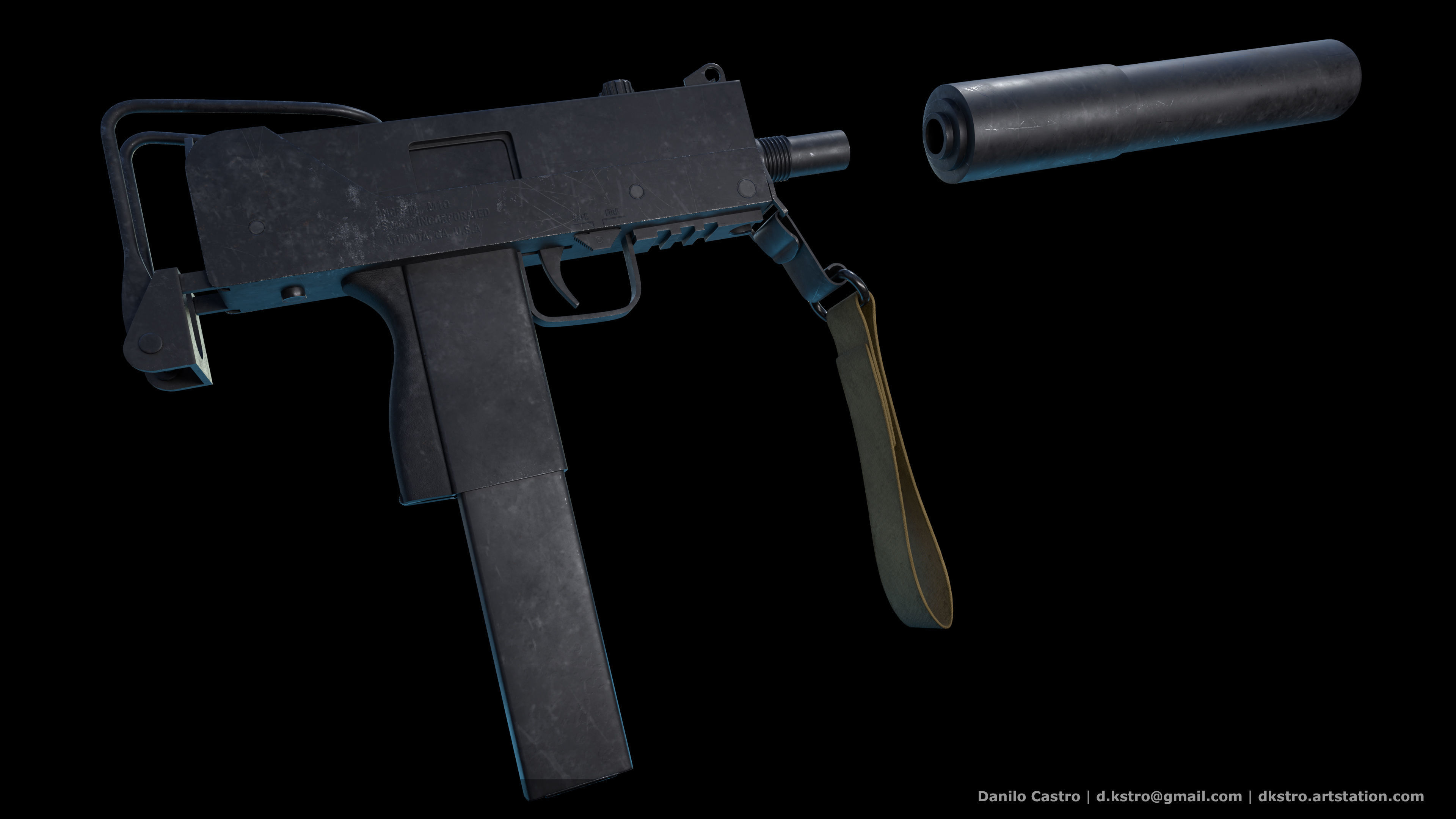 INGRAM M10 SMG - 4k textures 3D model | CGTrader