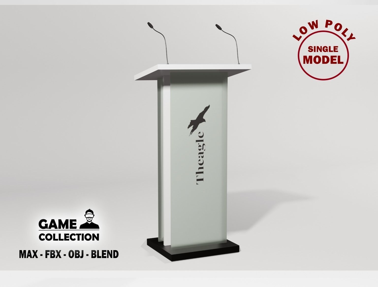 3D model Podium 7 VR / AR / low-poly MAX OBJ FBX BLEND