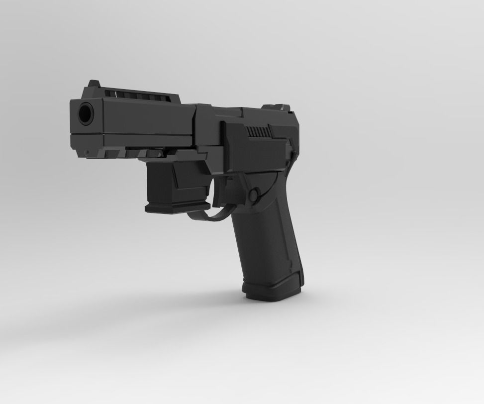 Pistol 3D model rigged | CGTrader