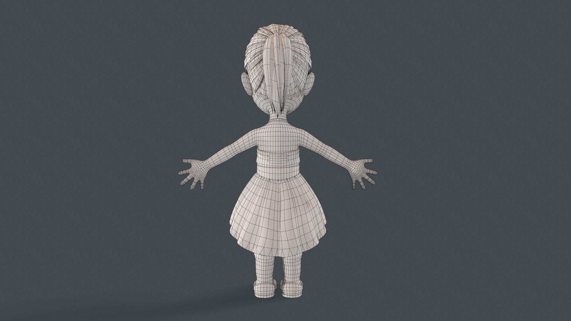3D model Cartoon Girl Low-poly 3D Model VR / AR / low-poly | CGTrader