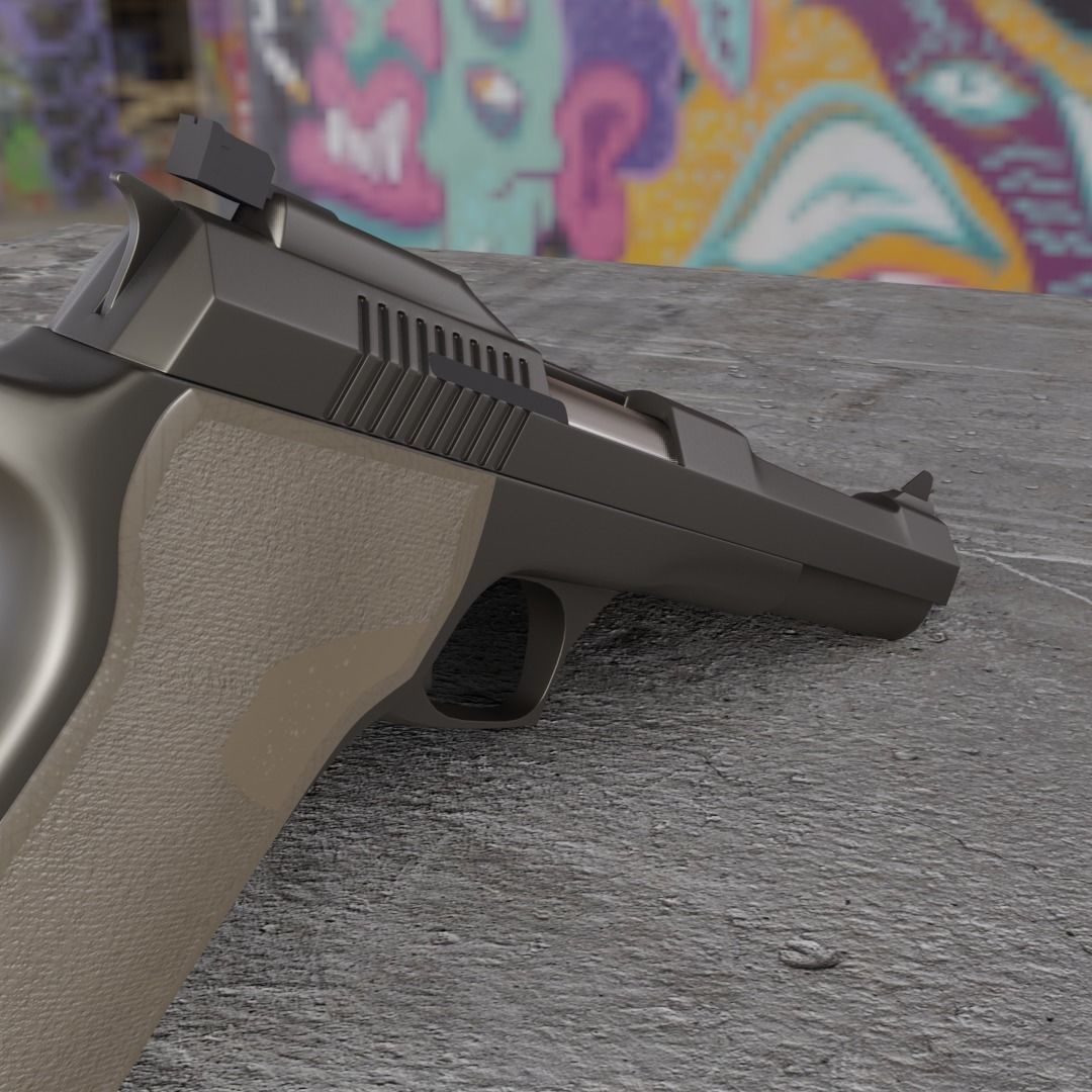 Gun Inspired in Automag-58 3D model | CGTrader