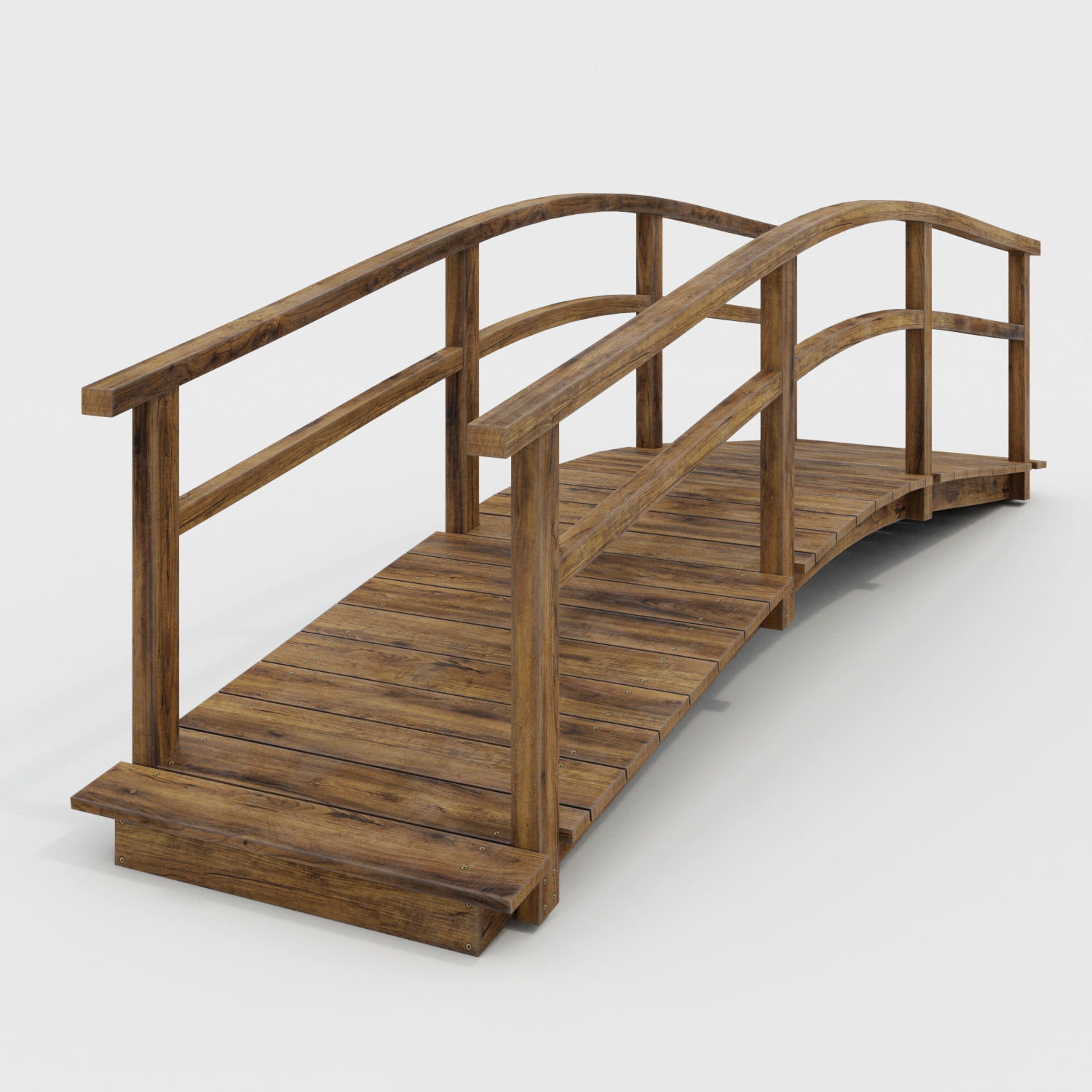 3D model Footbridge wooden bridge VR / AR / low-poly | CGTrader
