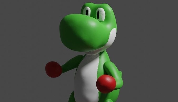 Yoshi - low quality not poly free 3D model 3D printable | CGTrader