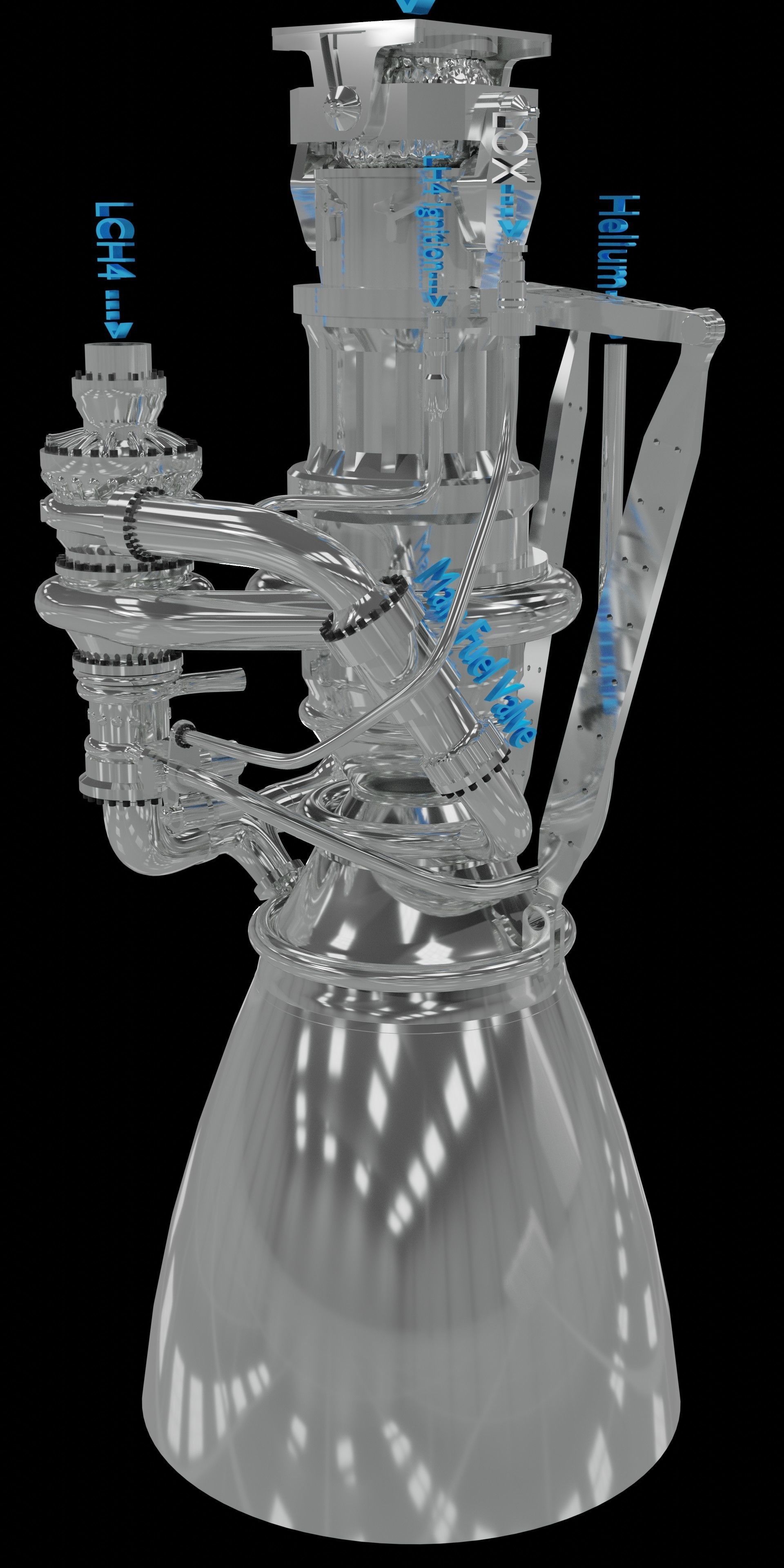 SpaceX Raptor Rocket Engine 3D model | CGTrader