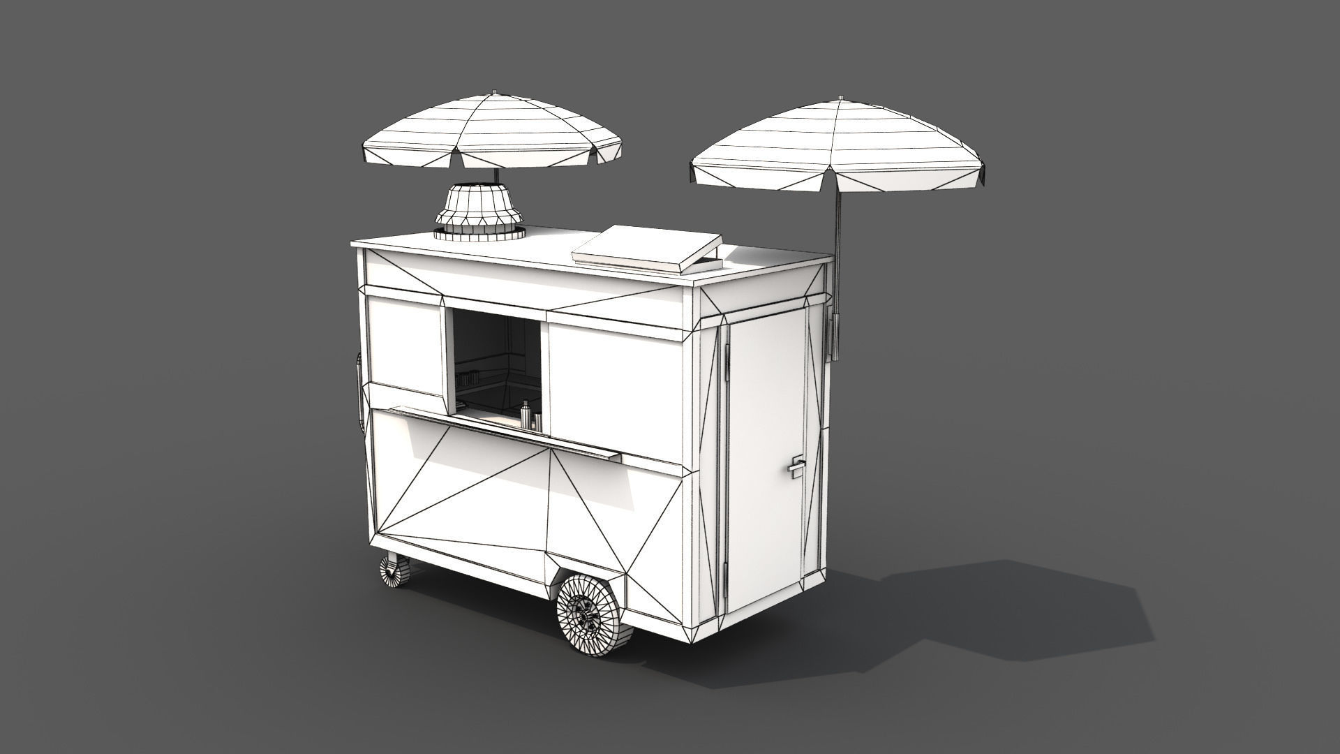 3D model Food Cart VR / AR / low-poly | CGTrader