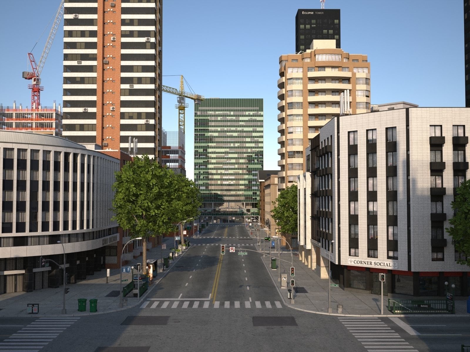 3D model City KC9 VR / AR / low-poly | CGTrader