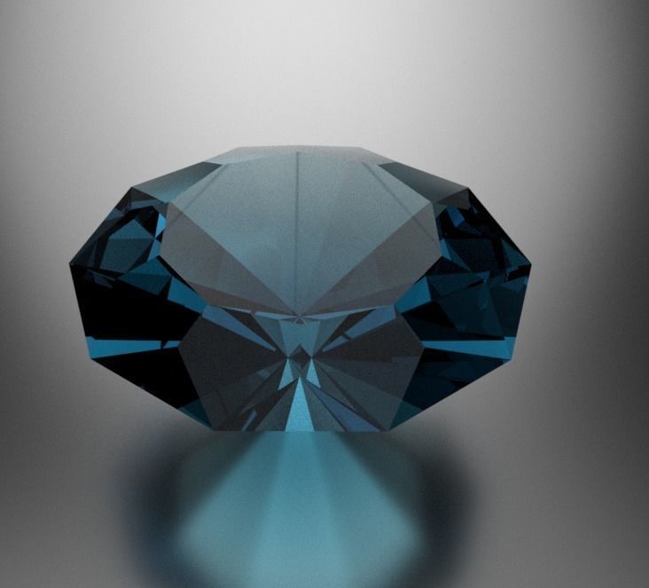 Realistic Blue diamond 3D model | CGTrader