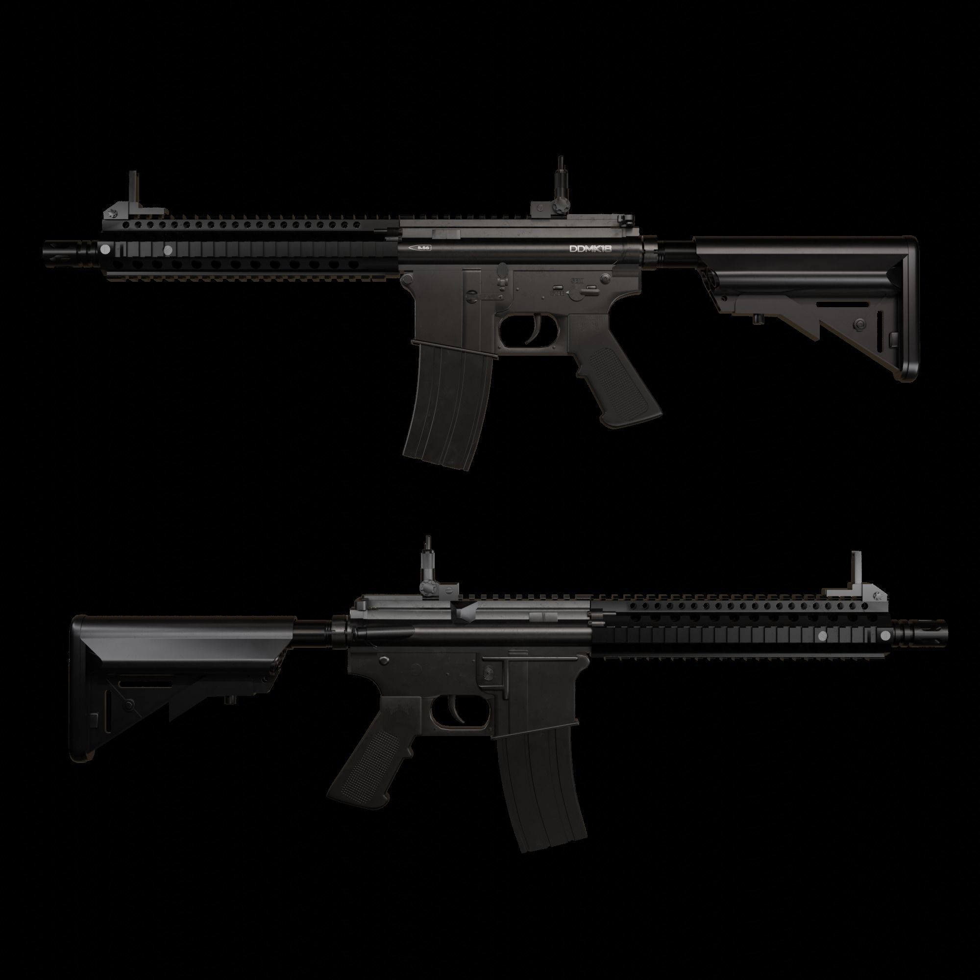 3D model DDMK-18 realistic model rifle VR / AR / low-poly | CGTrader