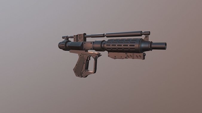 3D model E-5 blaster rifle Blaster Droid VR / AR / low-poly | CGTrader