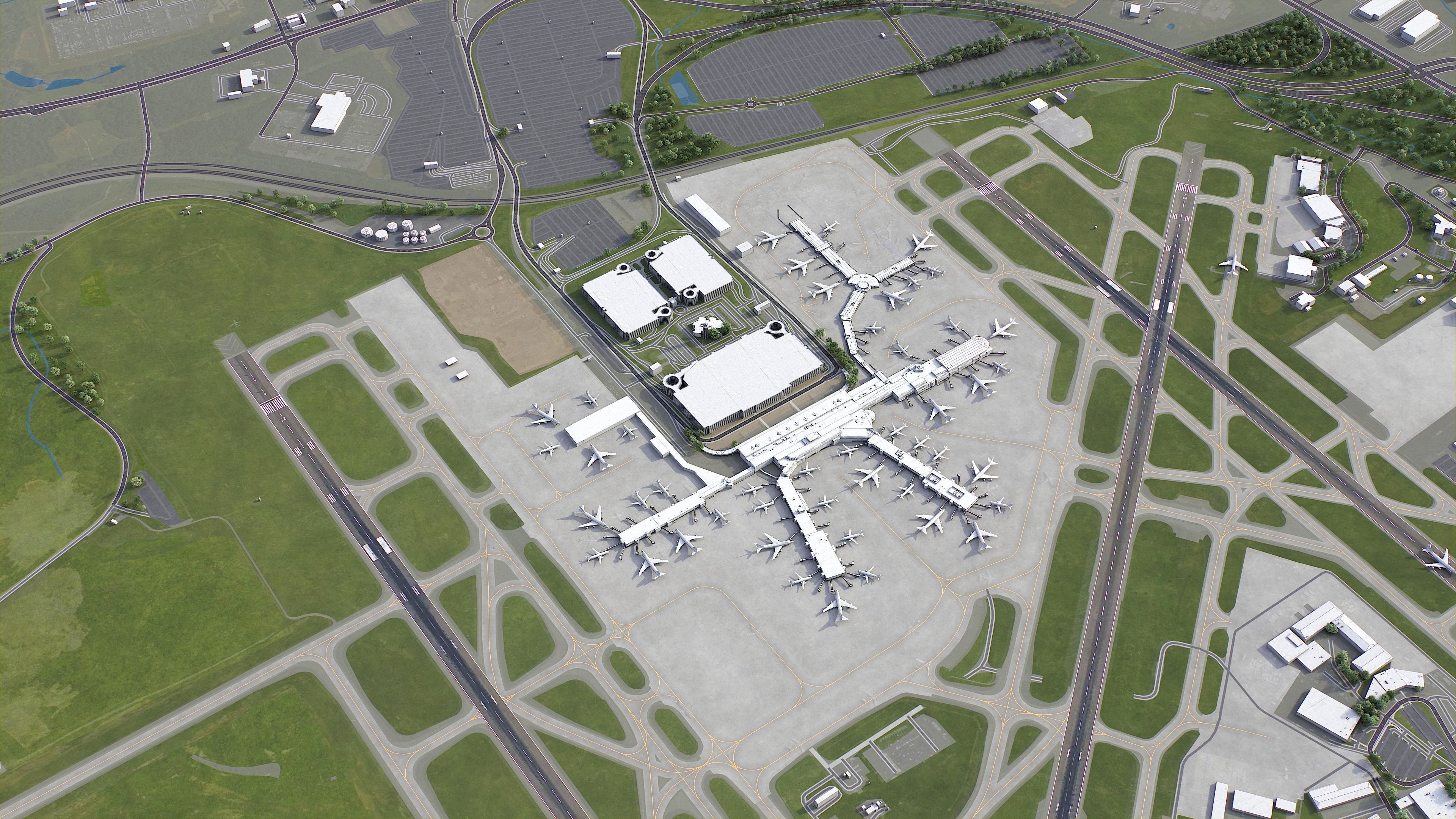 3D model Charlotte Douglas Airport VR / AR / low-poly | CGTrader