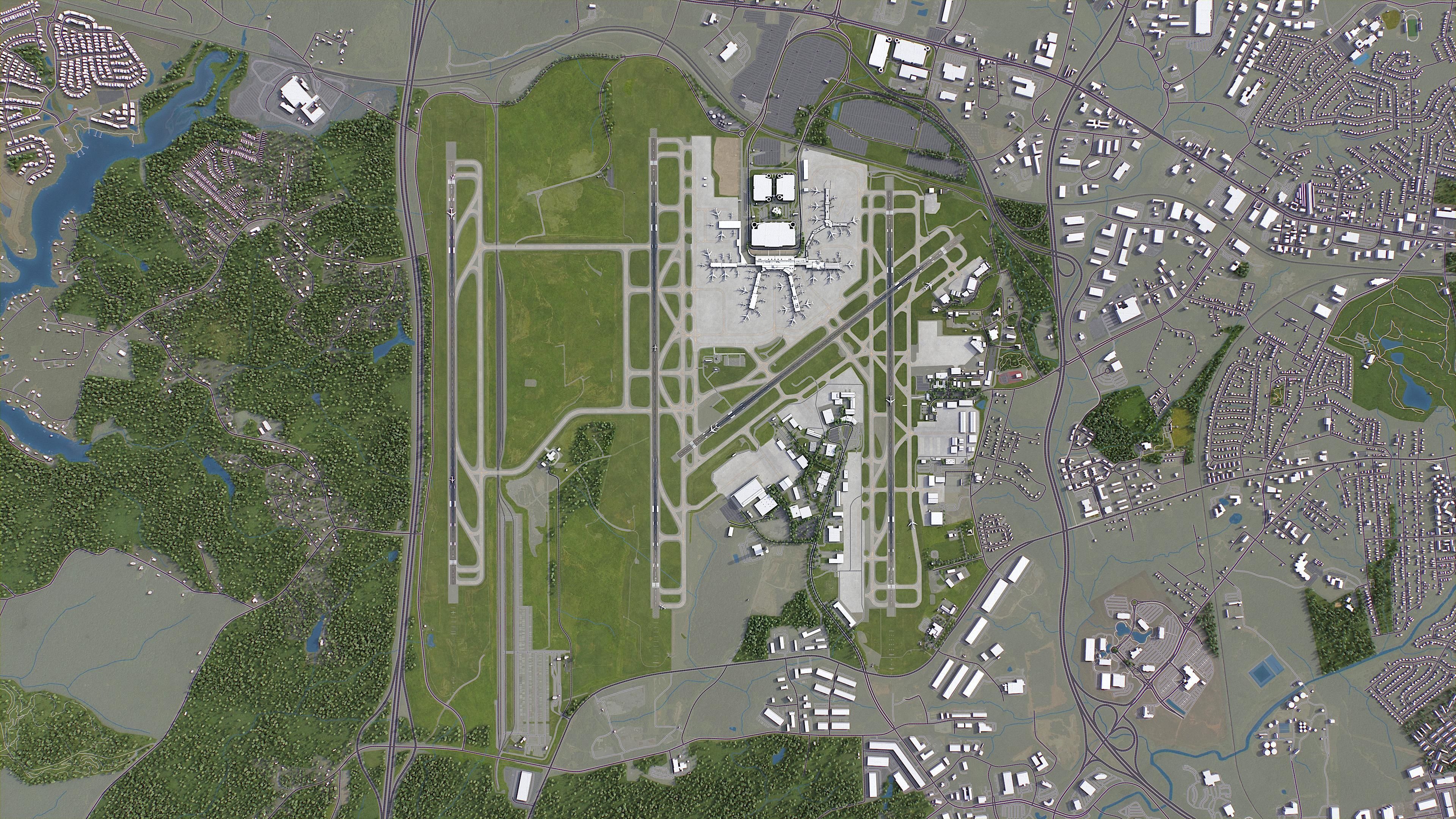 3D model Charlotte Douglas Airport VR / AR / low-poly | CGTrader
