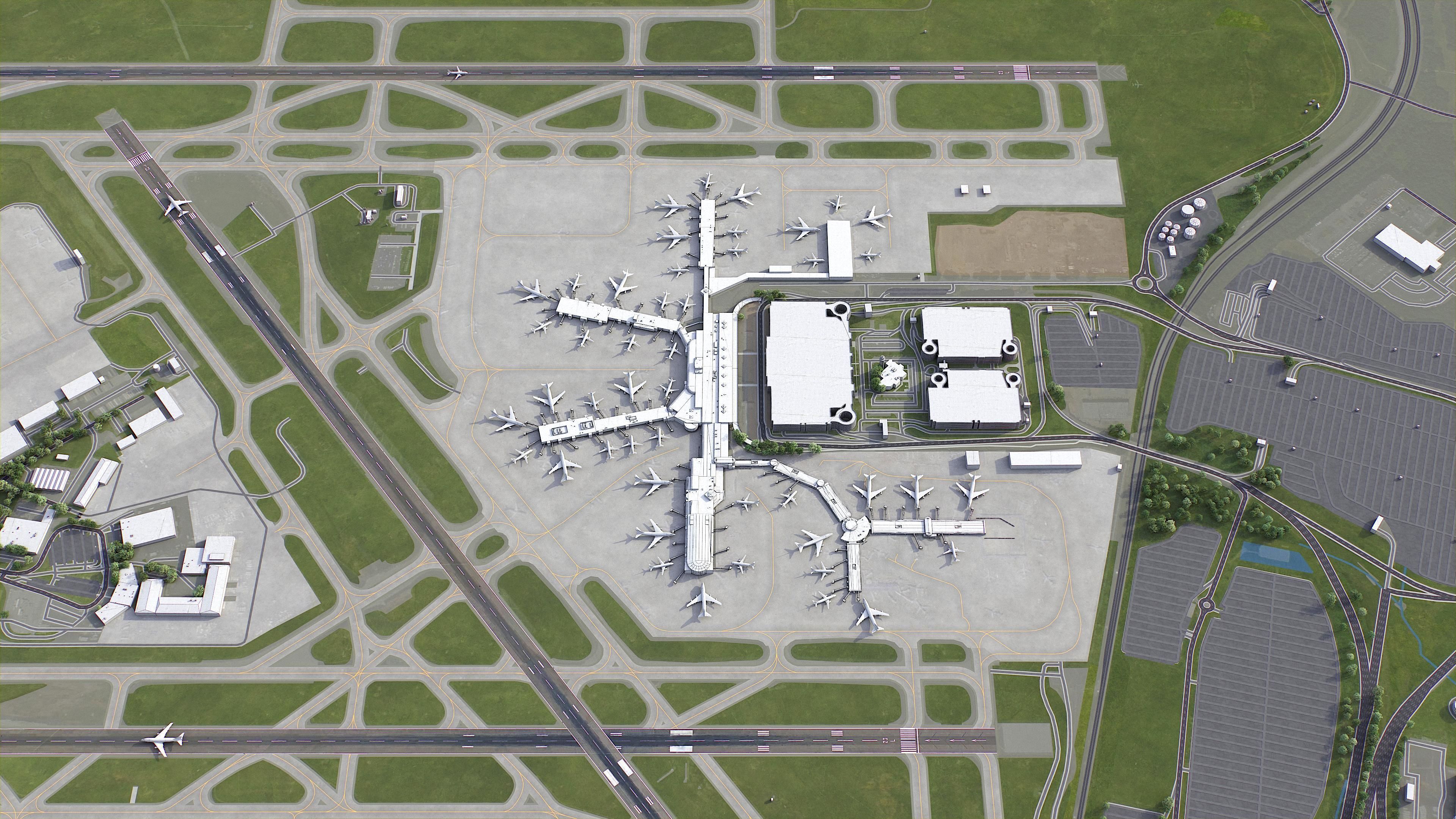 3D model Charlotte Douglas Airport VR / AR / low-poly | CGTrader