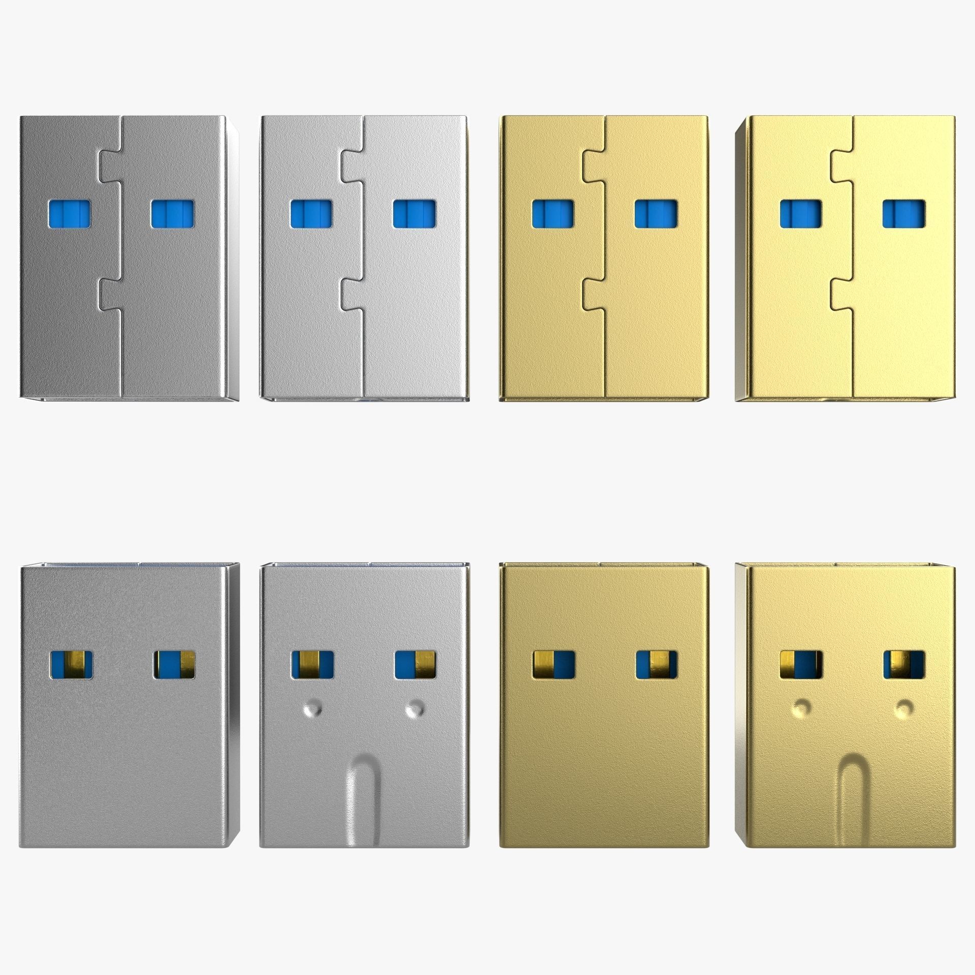 USB Male Socket with 2 set of 2K PBR Textures 3D model | CGTrader