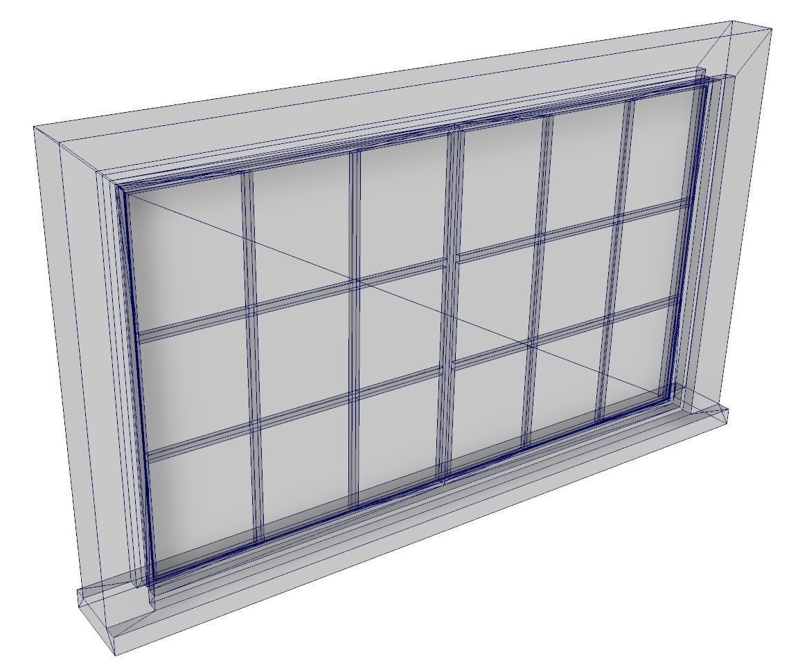 3D model Frosted window - modular VR / AR / low-poly | CGTrader