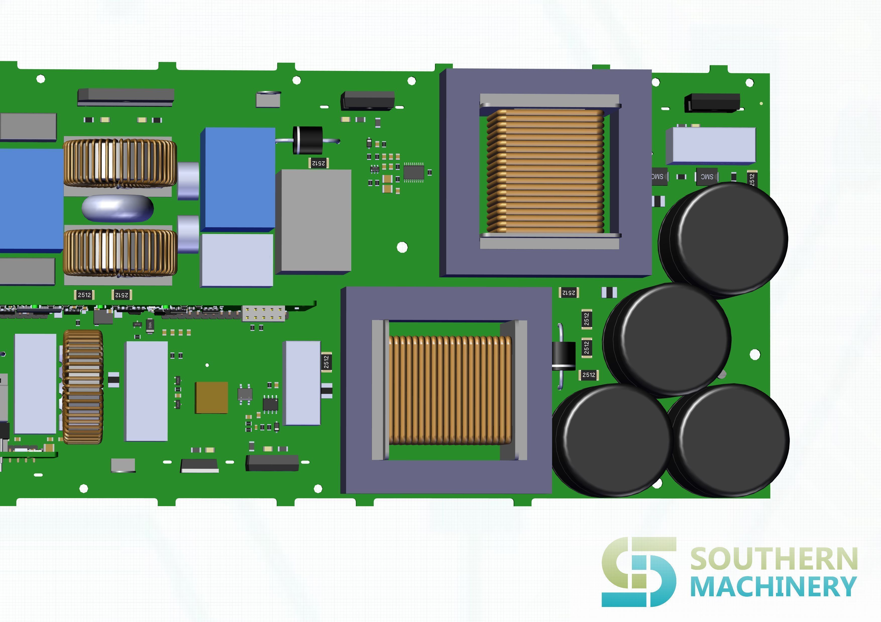 LED lighting driver PCB assembly machine manufacturing 3D model | CGTrader