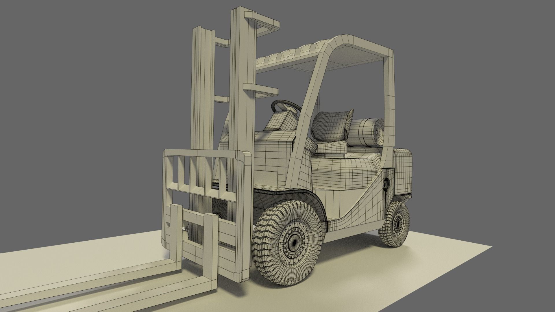 forklift free 3D model | CGTrader