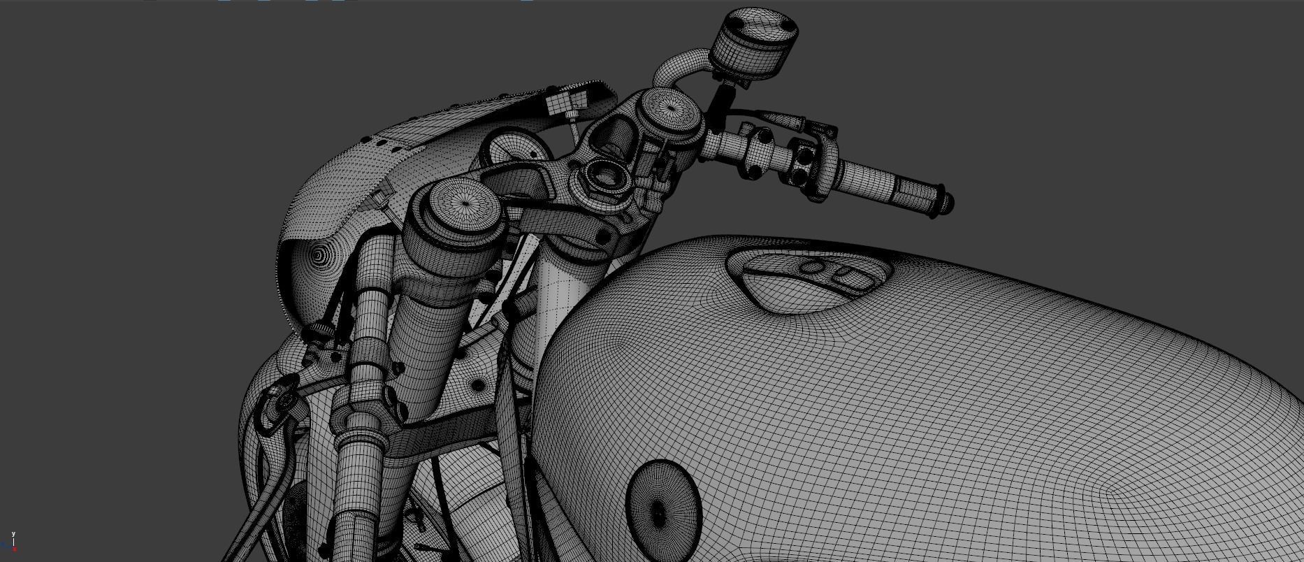 Gun Bullet Cafe Racer by XTR Pepo 3D model | CGTrader