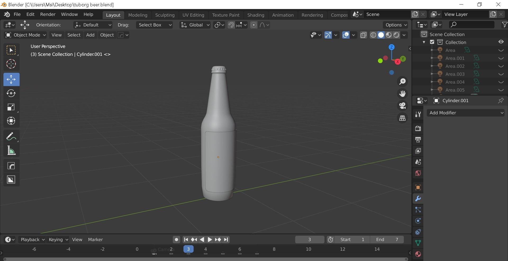 tuborg beer 3D model | CGTrader