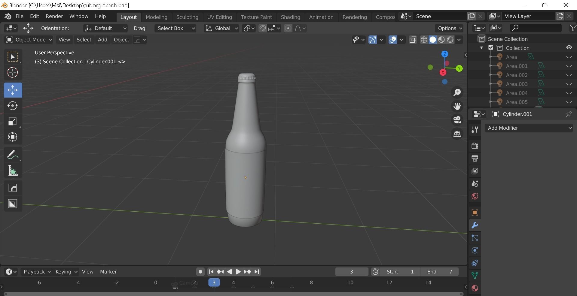 tuborg beer 3D model | CGTrader
