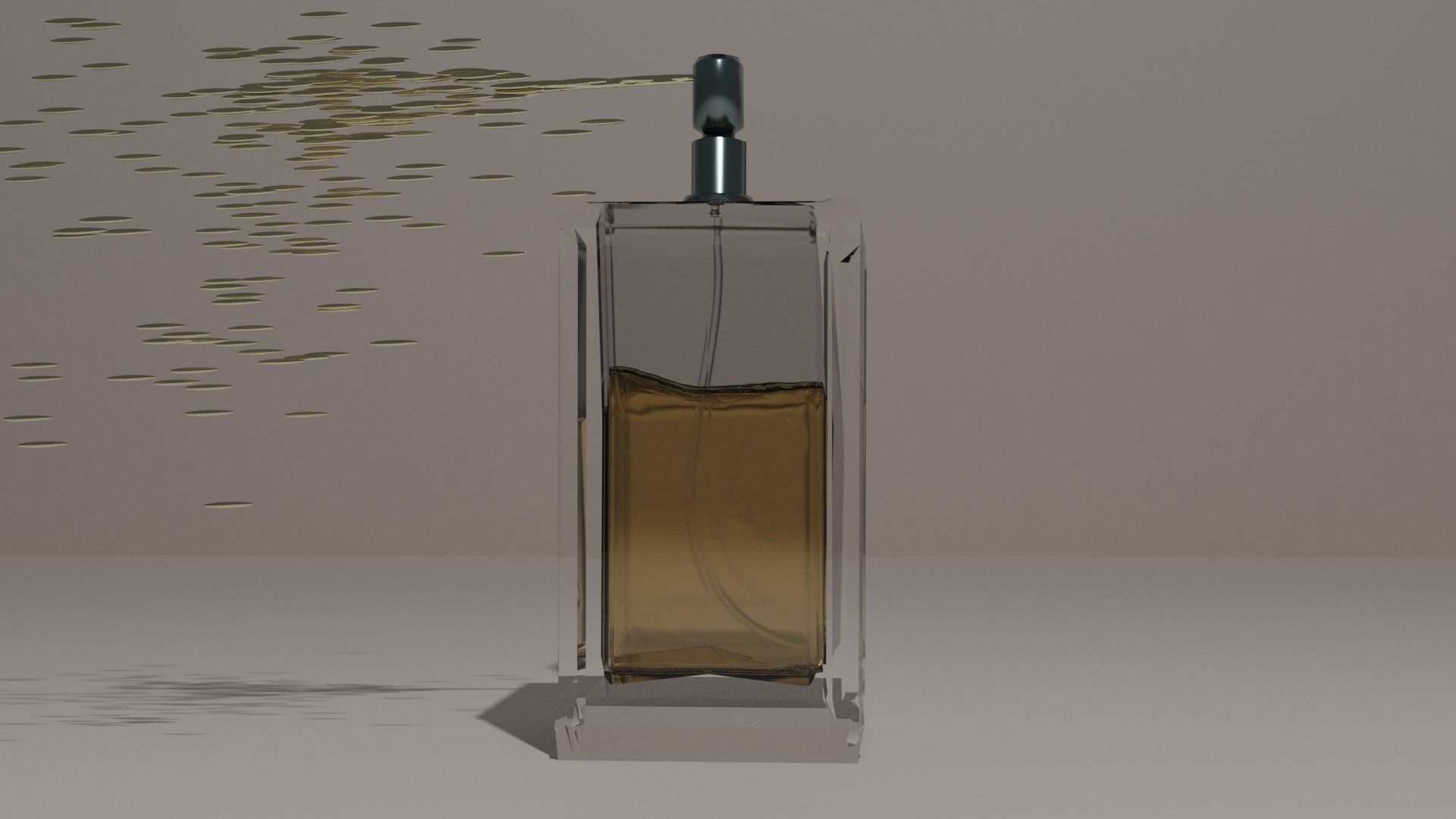 3D model Perfume bottle with fluid animation VR / AR / low-poly | CGTrader