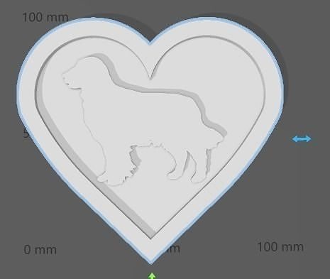 Dog heart 3D model 3D printable | CGTrader