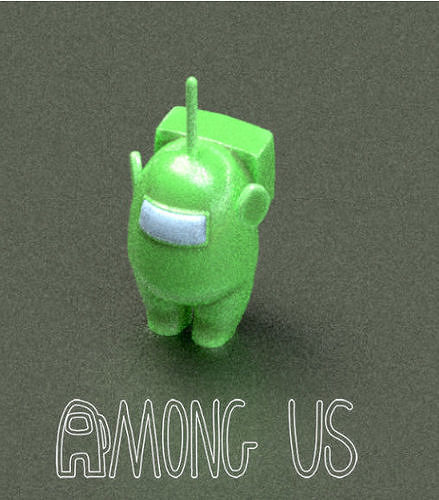 AMONG US TELETUBBIES DIPSY 3D model 3D printable | CGTrader